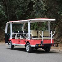 China Macaron Pink  Aluminum Electric Sightseeing Car Tour Bus For Passengers Transportation for sale