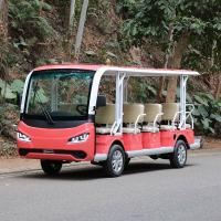 China Macaron Pink  Aluminum Electric Sightseeing Car Tour Bus For Passengers Transportation for sale