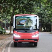 China Macaron Pink  Aluminum Electric Sightseeing Car Tour Bus For Passengers Transportation for sale