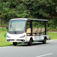 China 14 Passenger Electric Sightseeing Car 48V Trojan Battery Shuttle Bus 23km/h for sale