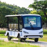 China 14 Passenger Electric Sightseeing Car 48V Trojan Battery Shuttle Bus 23km/h for sale