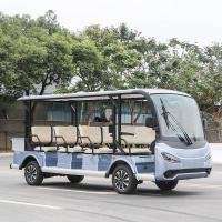 China EXCAR 11 Seats Electric Sightseeing Bus 72V Trojan Battery ABS Plastic Body for sale