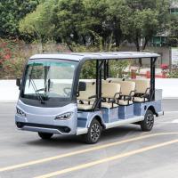 China EXCAR 11 Seats Electric Sightseeing Bus 72V Trojan Battery ABS Plastic Body for sale