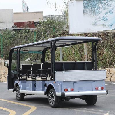 China EXCAR 11 Seats Electric Sightseeing Bus 72V Trojan Battery ABS Plastic Body for sale