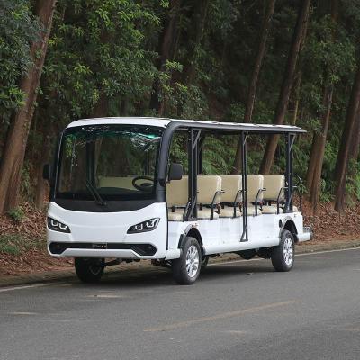 China EXCAR White 14 Seater Electric Sightseeing Bus 72V with Trojan Battery - 45 km/h Speed & 80 km Range for sale