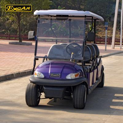China Corrosion Resistant 6 Seater Electric Golf Cart 48V 25km/h with LED Lights and Horn for sale