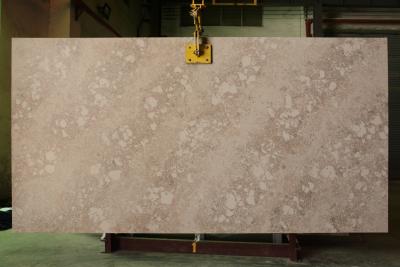 China 6mm Thickness Artificial Quartz Stone Light Yellow for Interior Countertop Slab for sale