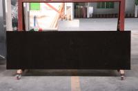 China 73 Inch Black Quartz Stone Countertop for Rectangular Feathered White Sinks 3cm Thick for sale