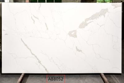 China 2.5g/Cm3 Artificial Carrara Quartz Stone Countertop For Kitchen Cabinet for sale
