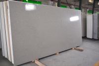 China Class 3 Artificial Grey Crystal Quartz Stone Slab For Vanity Top for sale