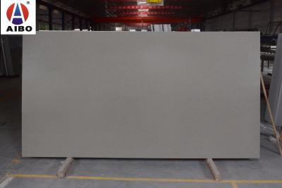 China 12mm Thickness Fresh Grey Color Artificial Quartz Slab For Decorative Flooring Tile for sale