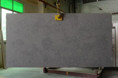 China Leather Finish Carrara Quartz Stone Slab 3200x1600mm 93% Quartz for sale