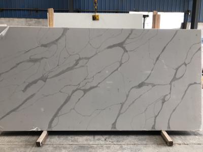 China Antifouling Artificial Calacatta Quartz Stone Kitchen Countertops 30mm for sale