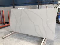 China White Gold Artificial Calacatta Quartz Stone Table Top Slab For Kitchen Counter Top for sale
