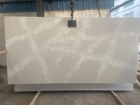 China Kitchen Calacatta White Quartz Stone Slab Ice Crack Pattern NSF SGS Certified for sale