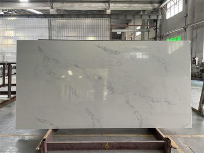 China 6.5 Mohs Artificial White Quartz Stone Slab Statuario Maximus 5031 Calcatta 3200x1600mm for sale