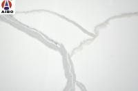 China White Calacatta Quartz Countertop Slabs 18mm 20mm 30mm Grey Vein Engineered Stone for sale