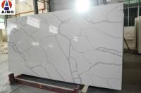 China Calacatta White Engineered Quartz Stone Slab 3200x1600mm 20mm Thick for sale
