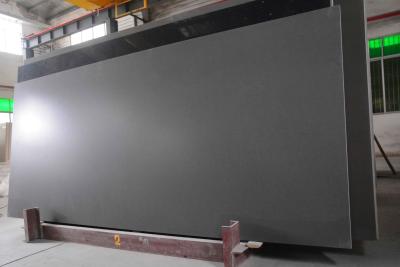 China 6.5mohz Hardness Artificial Quartz Stone Slabs Dark Grey Engineer 20MM Thickness for sale