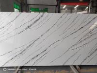 China River Black Quartz Stone Slab 3200x1600mm Polished for Kitchen Countertops for sale