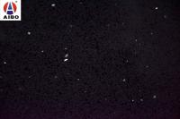 China Sparkle Black Serie Engineered Stone Slabs Quartz Material For Kitchen / Bathroom Top for sale
