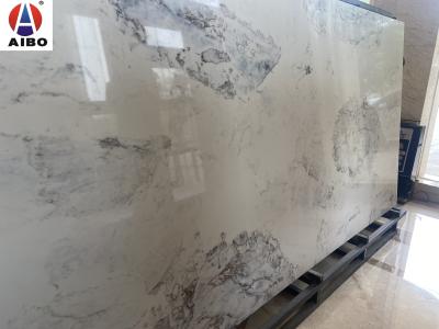 China Calacatta White Artificial Quartz Slab 3200x1600mm Engineered Stone for Countertops for sale