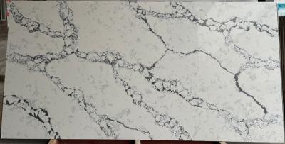China NSF Certified 8mm Snow White Quartz Stone Benchtop Kitchen Island Top Faux Stone Siding Panels for sale