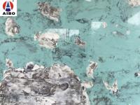 China Marble Look Green Color Artificial Quartz Slabs 3200x1600mm High Density for sale