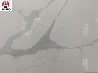 China High Tenacity Calacatta white Quartz Stone Polished Surface Strong Crack Resistance for sale