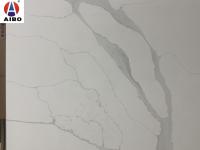 China High Tenacity Calacatta white Quartz Stone Polished Surface Strong Crack Resistance for sale