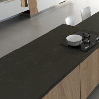 China Big Slab Brown Quartz Stone with Leather Surface - 3200x1800mm Size, 2.45g/cm³ Density for Kitchen Cabinets for sale