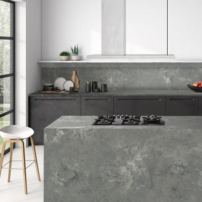 China Easy Clean White Quartz Stone Countertops 93% Quartz Content with High Temperature Resistance in 3000x1400mm to 3200x1800mm Sizes for sale