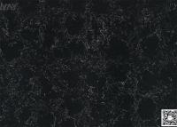China Black Carrara Artificial Quartz Stone with 6.5 Mohs Hardness and 3200×1800mm Slab Size for Countertops for sale