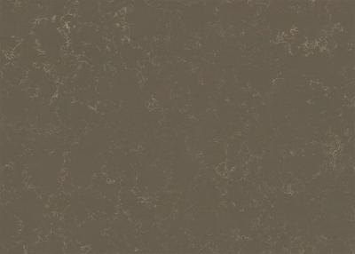 China Brown Quartz Stone Leather Finished Surface - 6.5 Mohs Hardness, 93% Quartz Content for Countertops & Vanities for sale