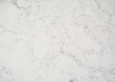 China White Artificial Sparkle Quartz Slabs 3000x1400mm 2.45g/cm³ Density for Kitchen Countertops for sale