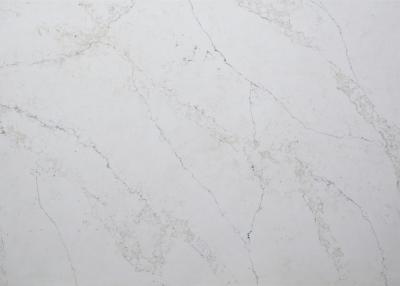 China Polished White 15MM Artificial Calacatta Quartz Stone With Kitchen for sale