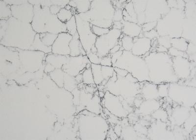 China White Quartz Floor Tiles Engineered Stone Slabs Polished Surfaces Finished for sale