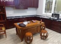 China Kitchen Countertop Honed Black Quartz Heat Resistance Polished Surface for sale