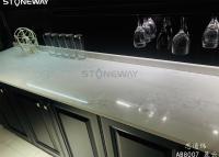 China Kitchen Countertop Honed Black Quartz Heat Resistance Polished Surface for sale