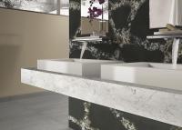 China Polished White Quartz Stone Slab - 93% Quartz Content, Mohs 7+ Hardness, 6-30mm Thickness Options for Countertops for sale