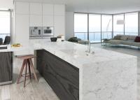 China Polished White Quartz Stone Slab - 93% Quartz Content, Mohs 7+ Hardness, 6-30mm Thickness Options for Countertops for sale