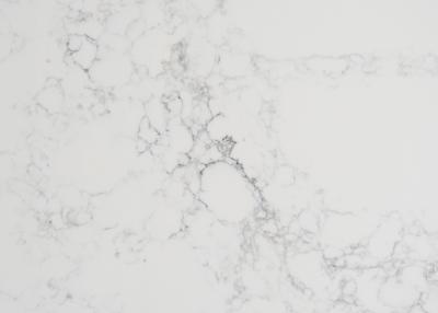 China White and Gray Quartz Countertops 3000x1400mm with 2.45g/cm³ Density and 7 Mohs Hardness for sale