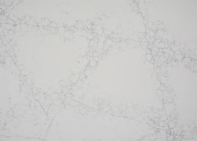 China Solid Surface White Quartz Stone Scratch Resistant Worktop 3000x1400mm 20mm for sale