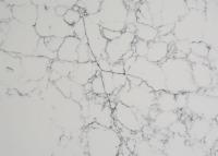 China Solid Surface White Quartz Stone Scratch Resistant Worktop 3000x1400mm 20mm for sale