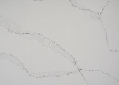 China Polished White Quartz Stone Slabs 2.45g/cm³ Density in 6-30mm Thickness Options for sale
