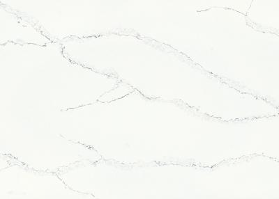 China White Quartz Stone Countertop Slabs - 2.45 g/cm³ Density, 7 Mohs Hardness, Multiple Thickness Options 6-30mm for sale