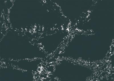 China Black Quartz Stone Countertop 3200x1800mm 6.5 Mohs Hardness Stain Resistant Kitchen Worktop for sale