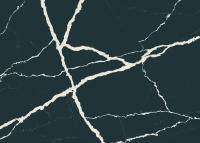 China Polished Black Quartz Stone Slab 3200x1800mm 20mm Thick Engineered Stone for sale