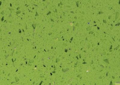 China Green Colorful Quartz Stone Kitchen Worktops 93% Quartz Composite 3200x1600mm Anti-Faded Surface for sale