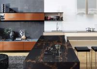 China High Brightness Engineered Quartz Kitchen Countertops 3200x1600mm with 2.45g/cm³ Density and 7 Mohs Hardness for sale